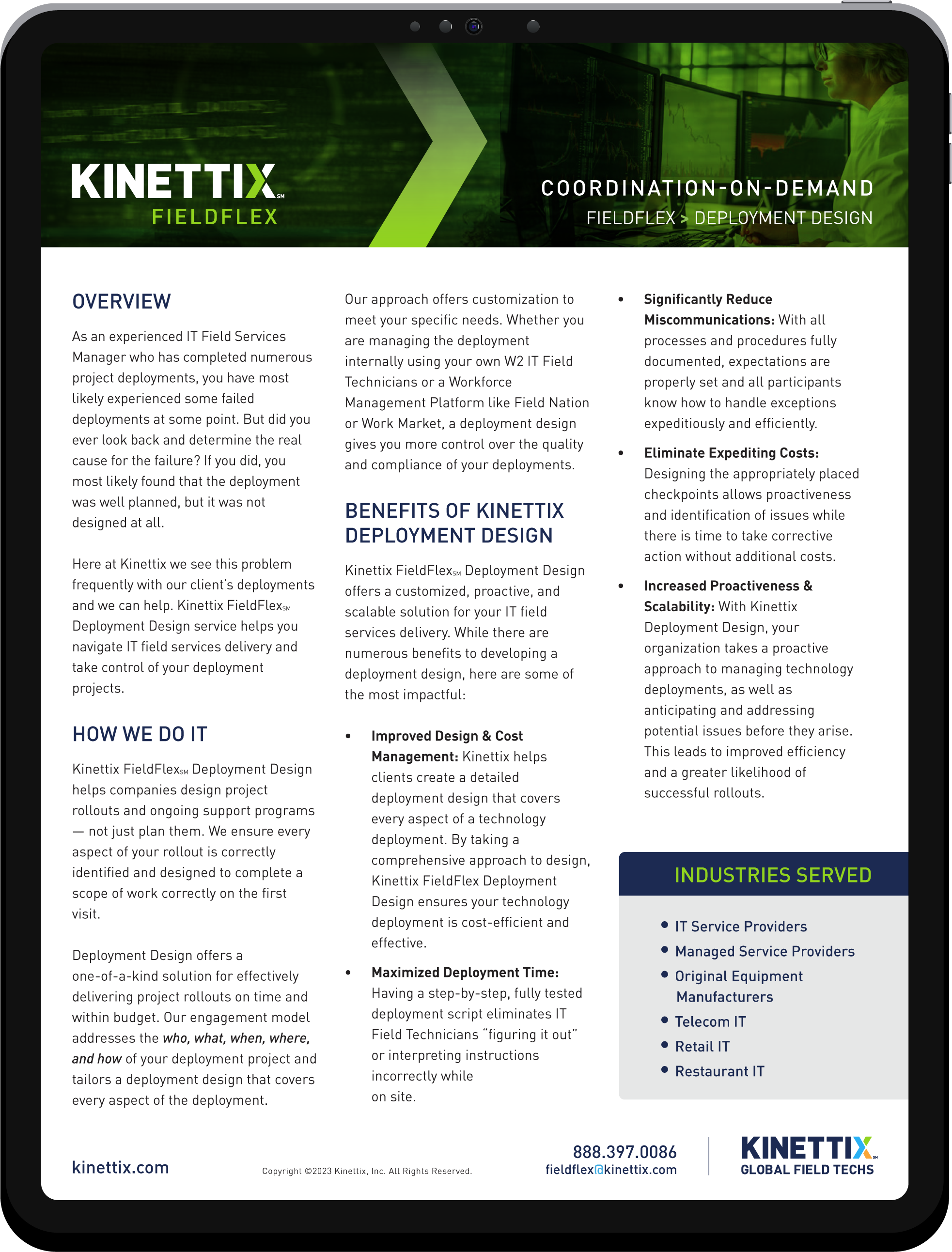 Kinettix FieldFlex Deployment Design Overview